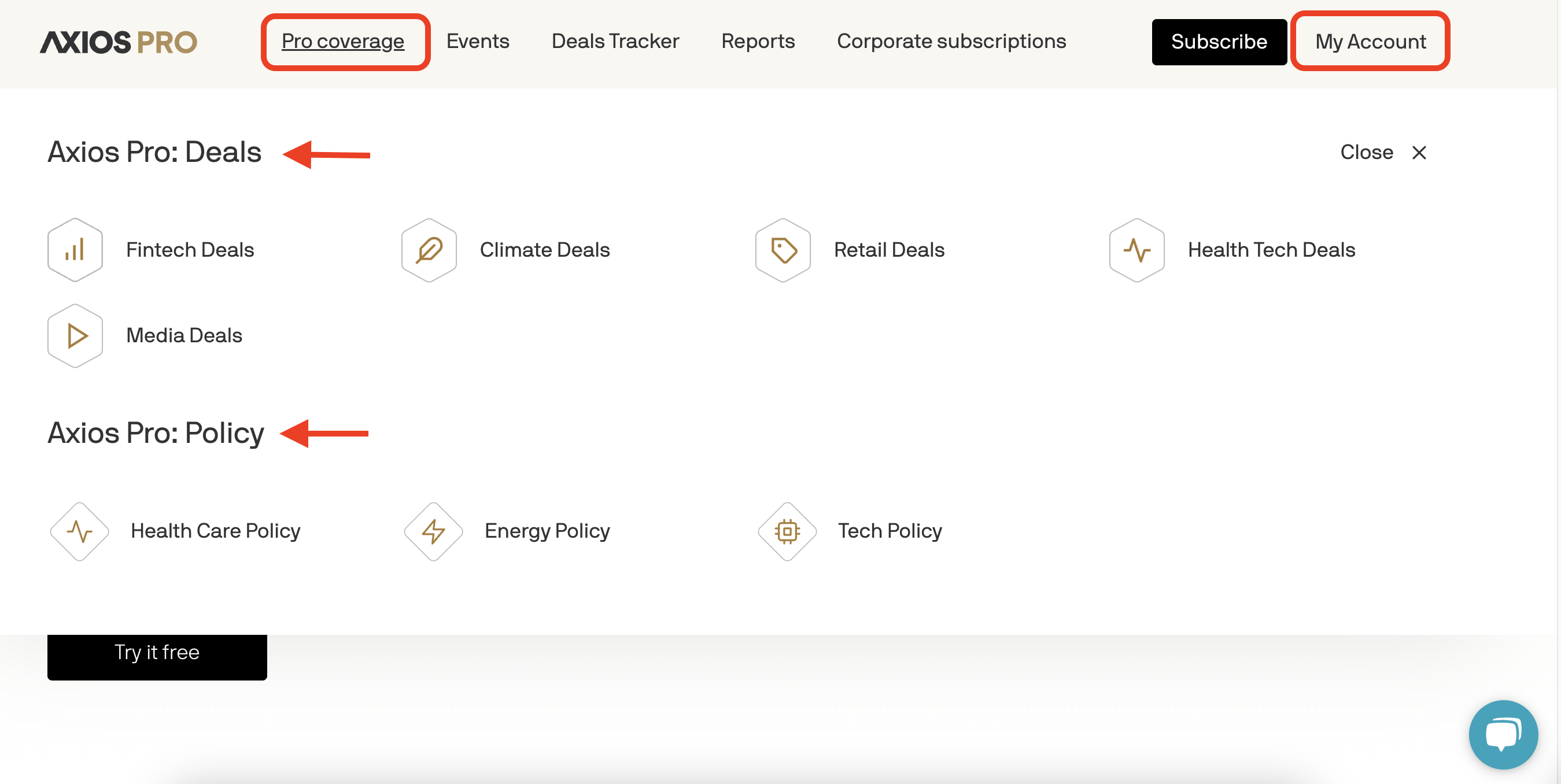 How do I access my Axios Pro content on the Axios website? – Axios Help ...
